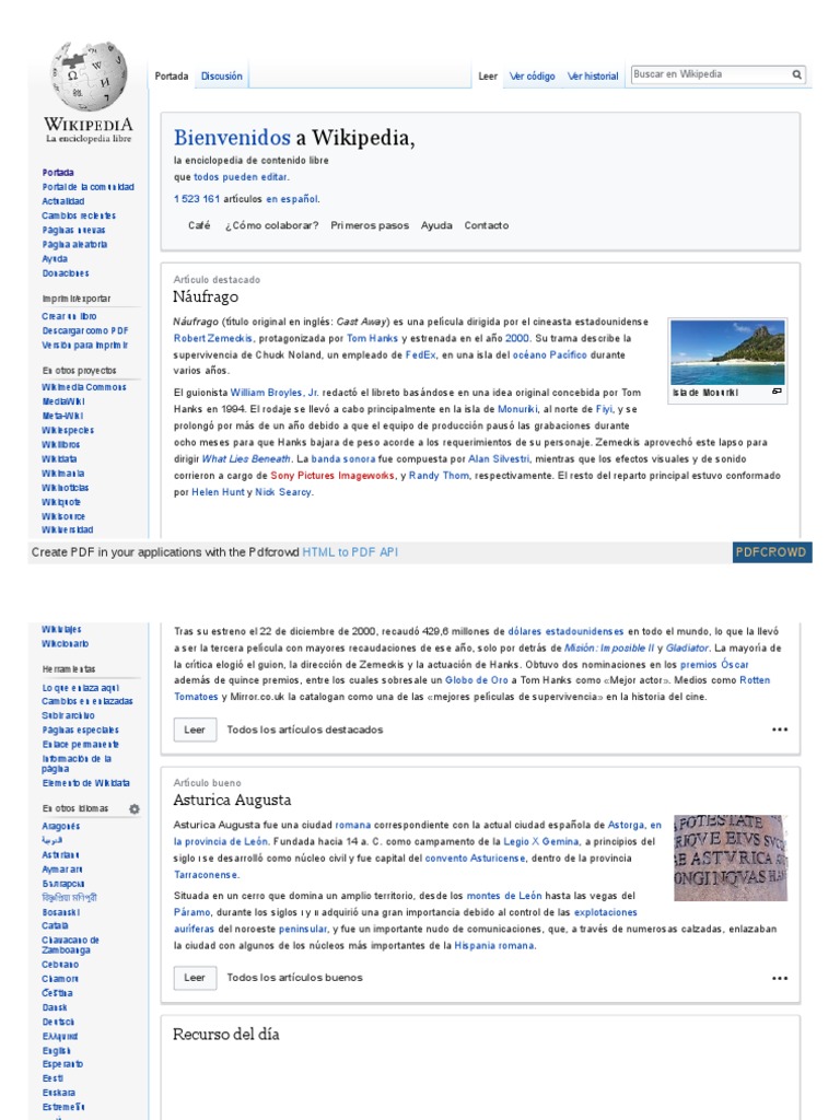 Es Wikipedia Org Wiki Wikipedia Portada | Descargar gratis PDF ...