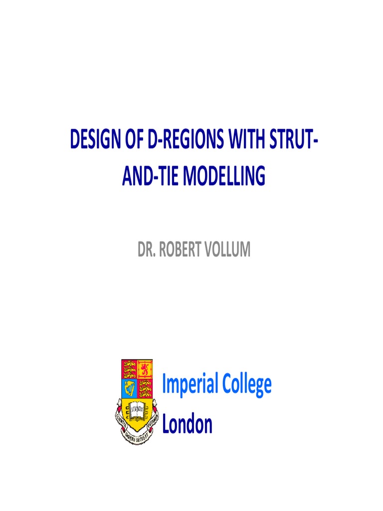 dESIGN OF D REGIONS STRUT AND TIE PDF | PDF | Deformation (Engineering ...