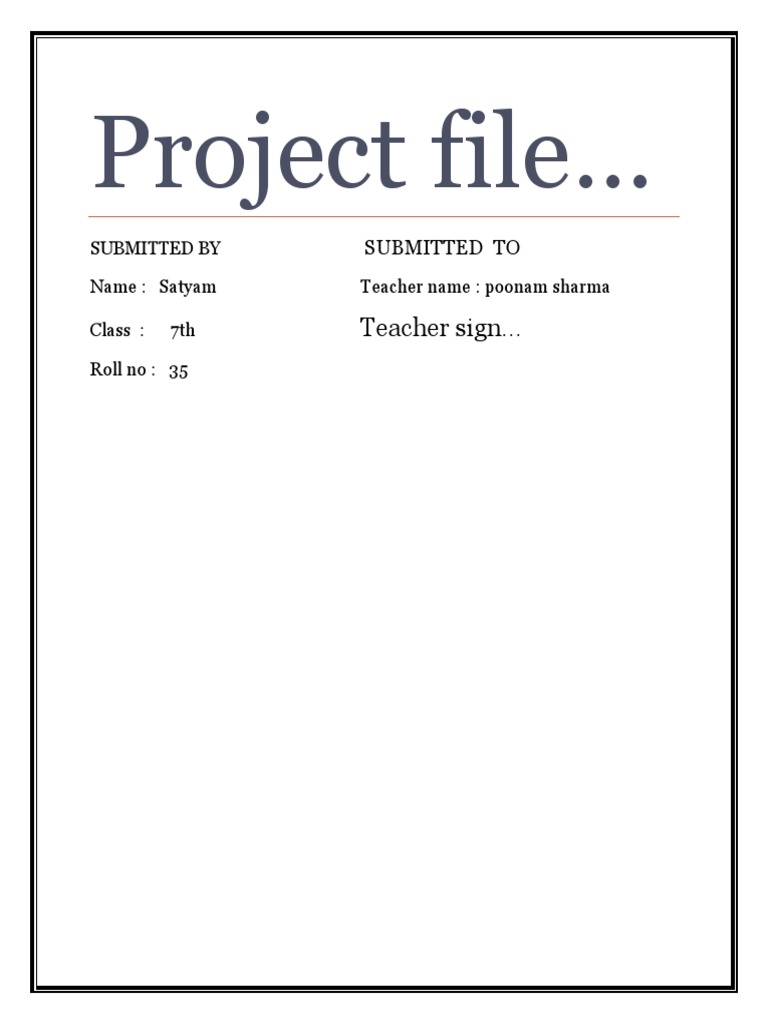 Project File | PDF