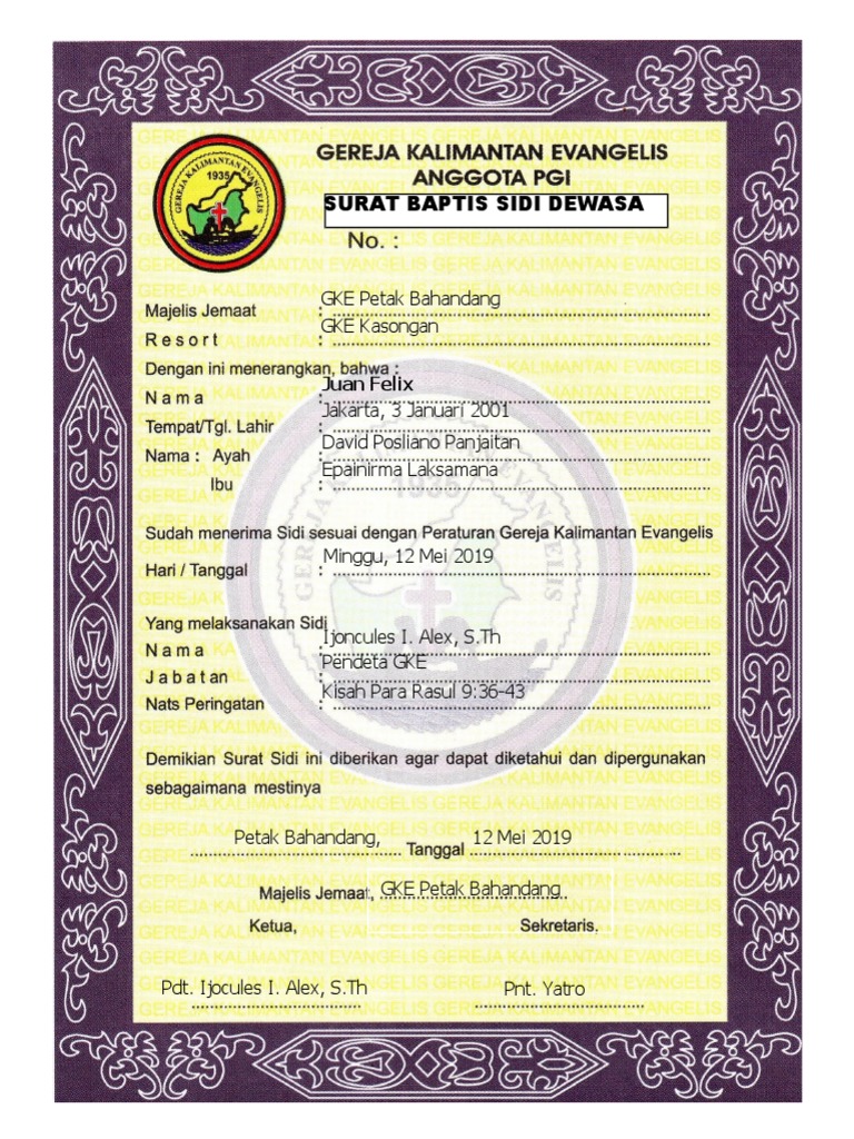 Surat Sidi Dewasa Juan Felix | PDF