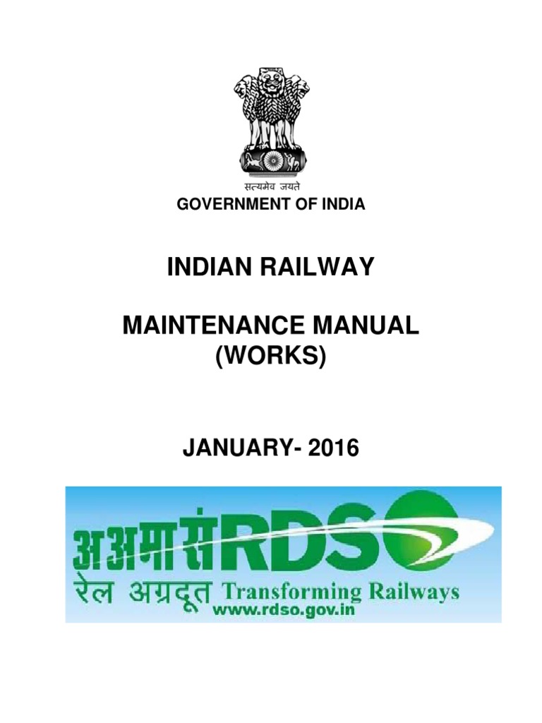 Indian Railway Maintenance Manual 2023 | PDF | Drinking Water | Sanitation