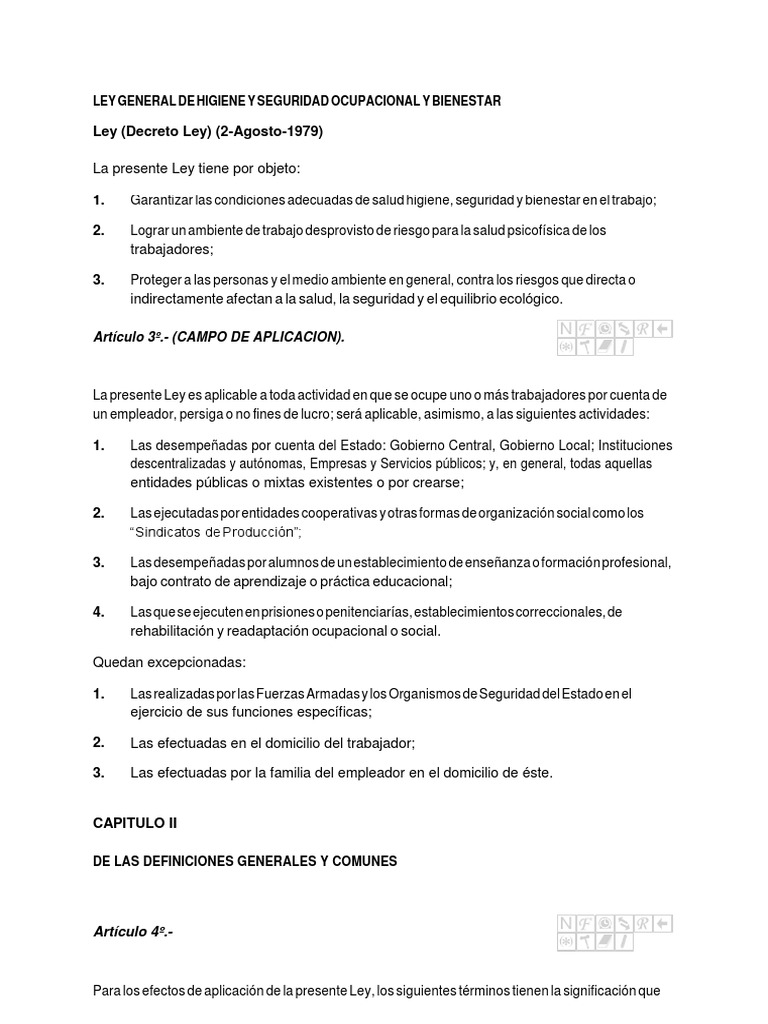 Ley General de Higiene y Seguridad Ocupacional y Bienestar | PDF | Gases | Contaminación