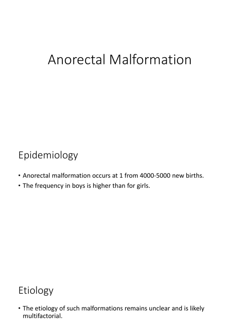 Understanding Anorectal Malformation | PDF | Gastrointestinal Tract ...