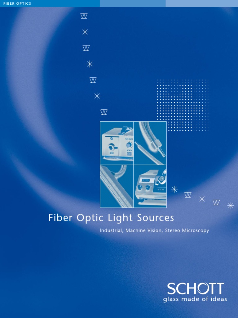 Schott Fostec Fiber Optic Light Sources | PDF | Microscopy | Optical Fiber