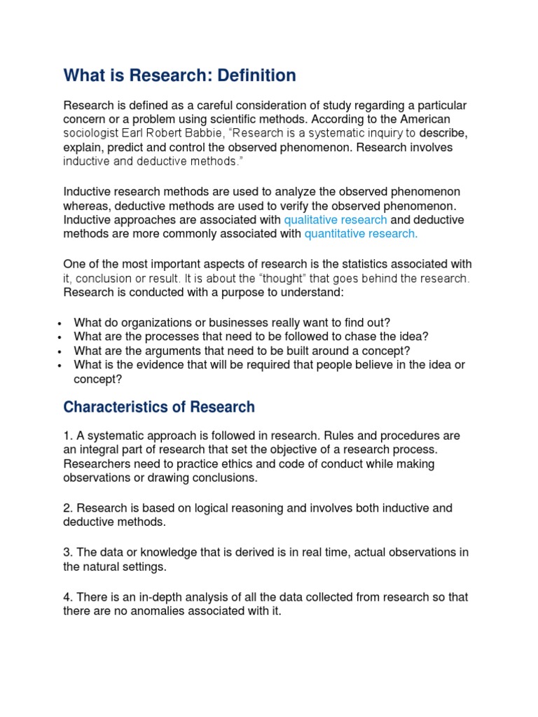 What Is Research | PDF | Survey Methodology | Qualitative Research