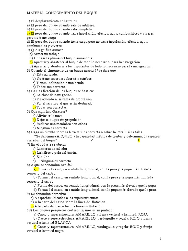 Conocimiento de Buque SIN RESP | PDF | Aparejo | Buques