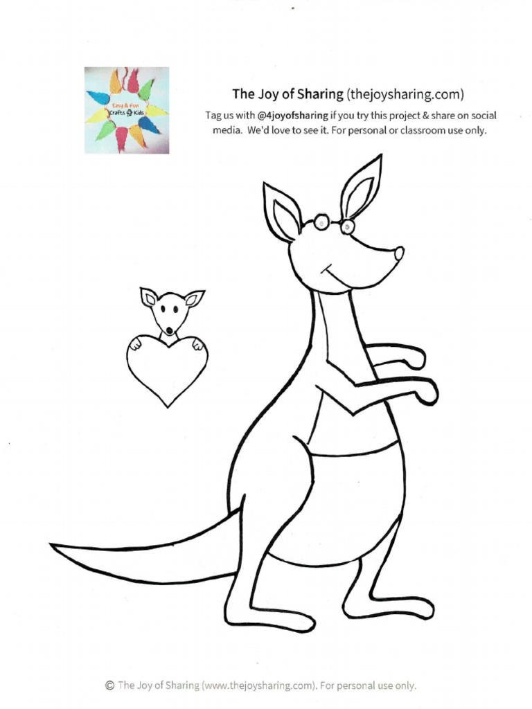 2 Kangaroo Mother's Day Craft Template | PDF