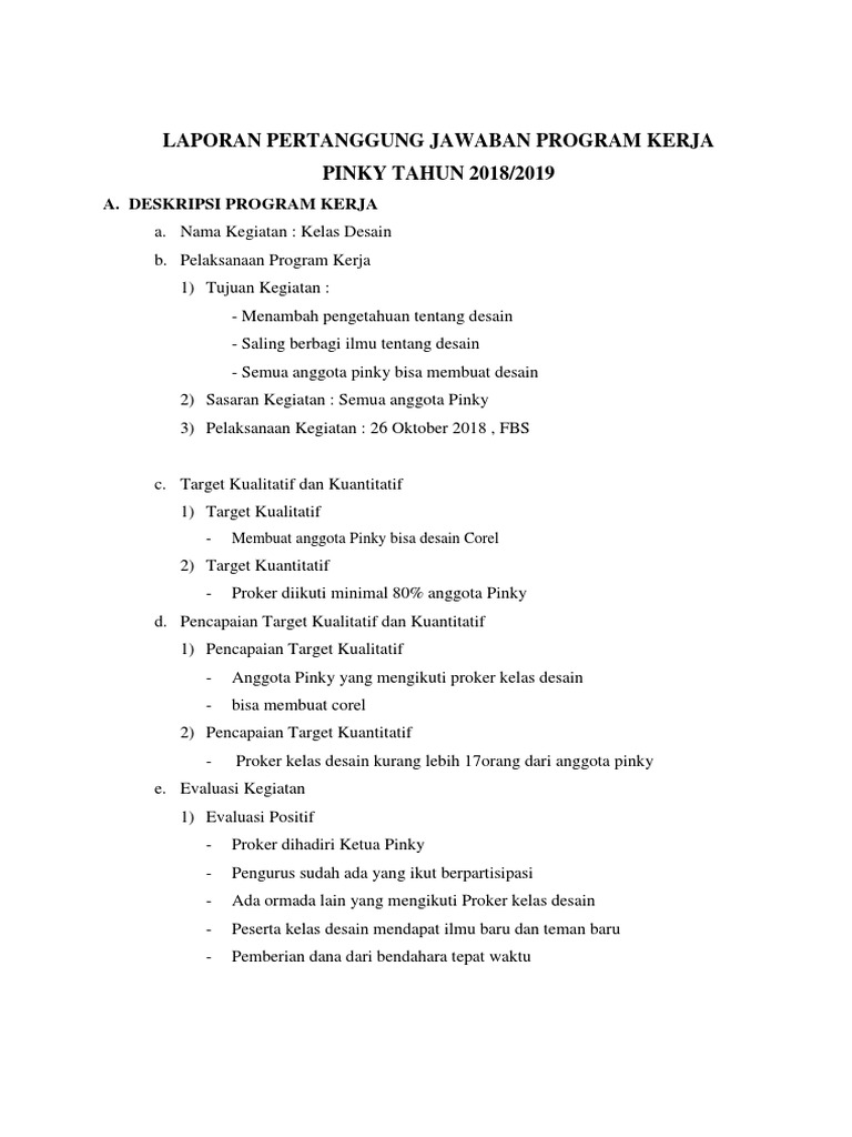 LPJ Kelas Desain | PDF