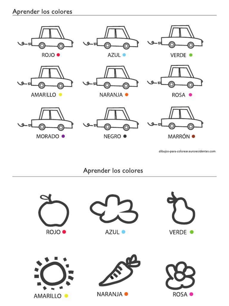 Fichas Aprender Los Colores PDF | PDF