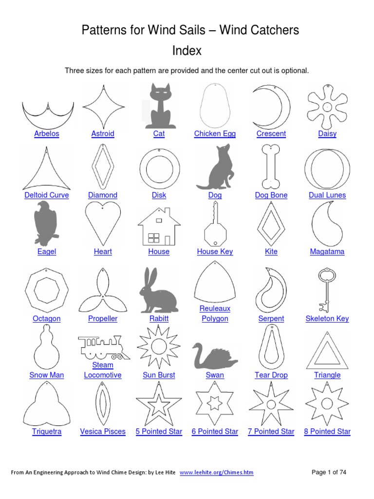 Wind Chime Sail Patterns | Download Free PDF | Geometric Shapes ...
