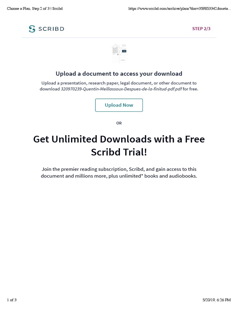 Choose A Plan, Step 2 of 3 - Scribd | Download Free PDF | Scribd | Online Services