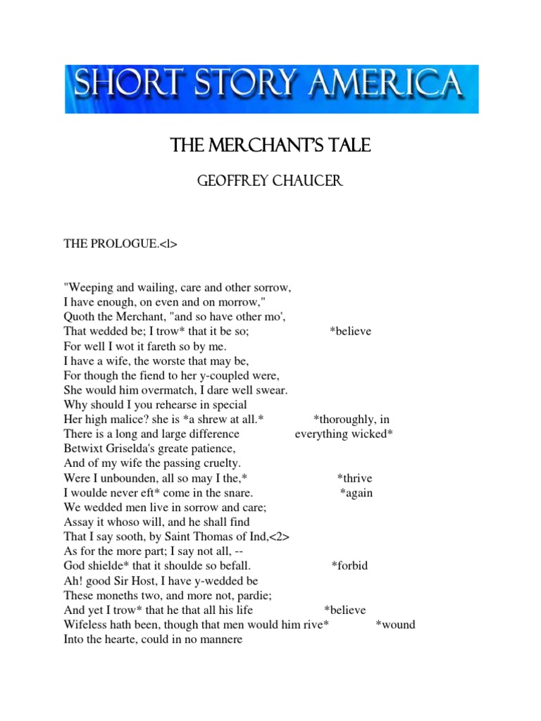 The Merchant's Tale: Marriage Insights | PDF