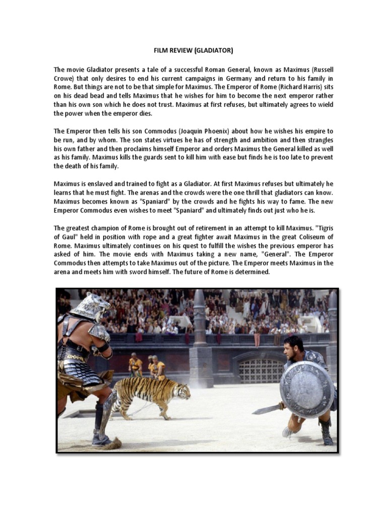 Film Review (Gladiator) | PDF