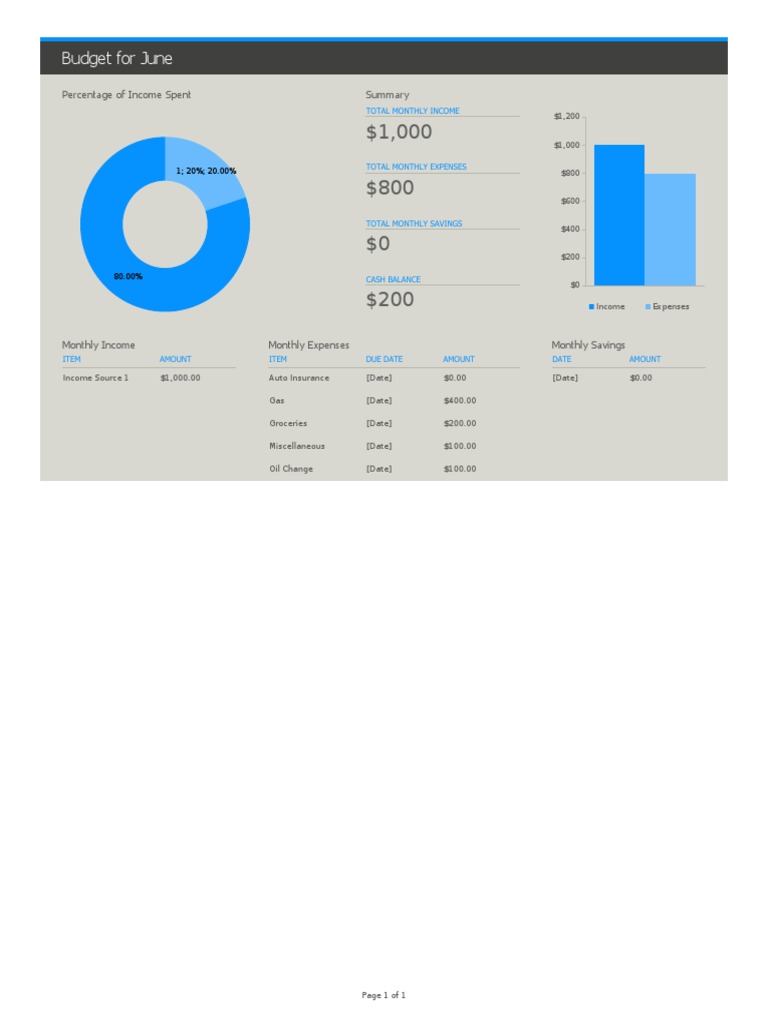 June Budget Overview and Summary | PDF