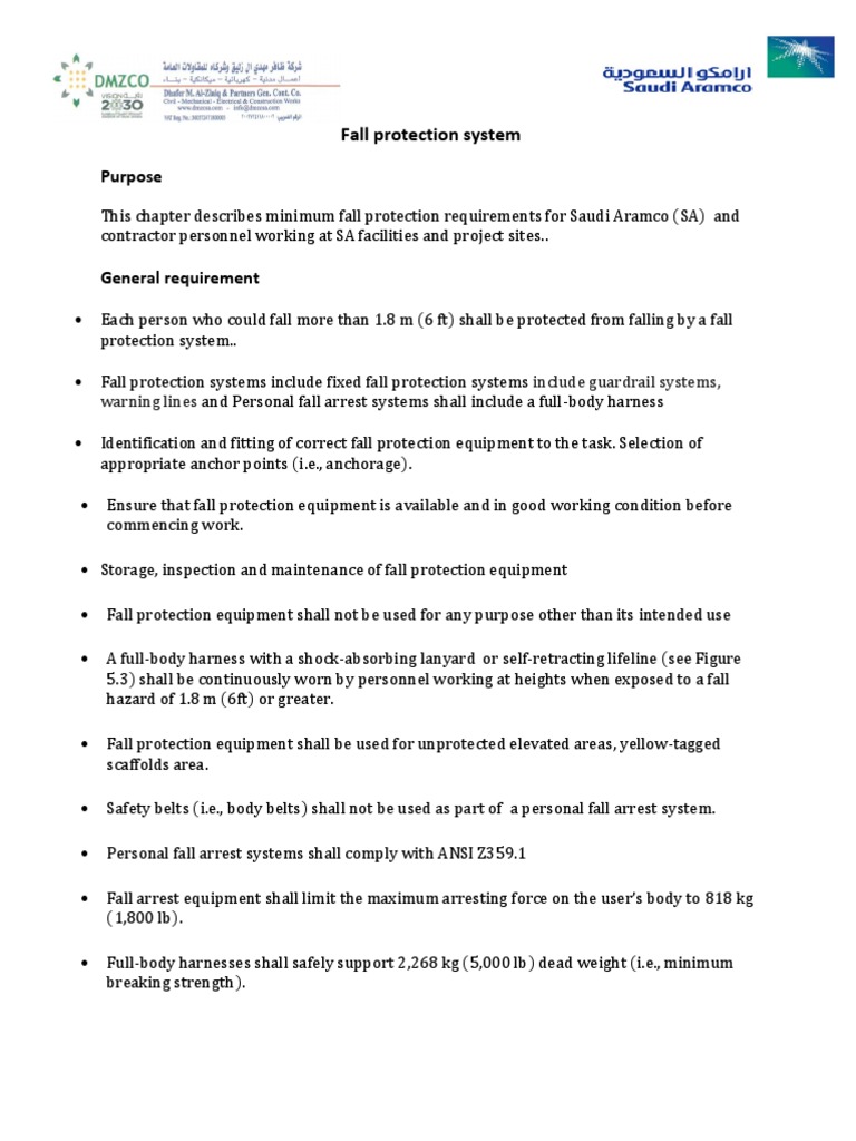 Fall Protection System | PDF