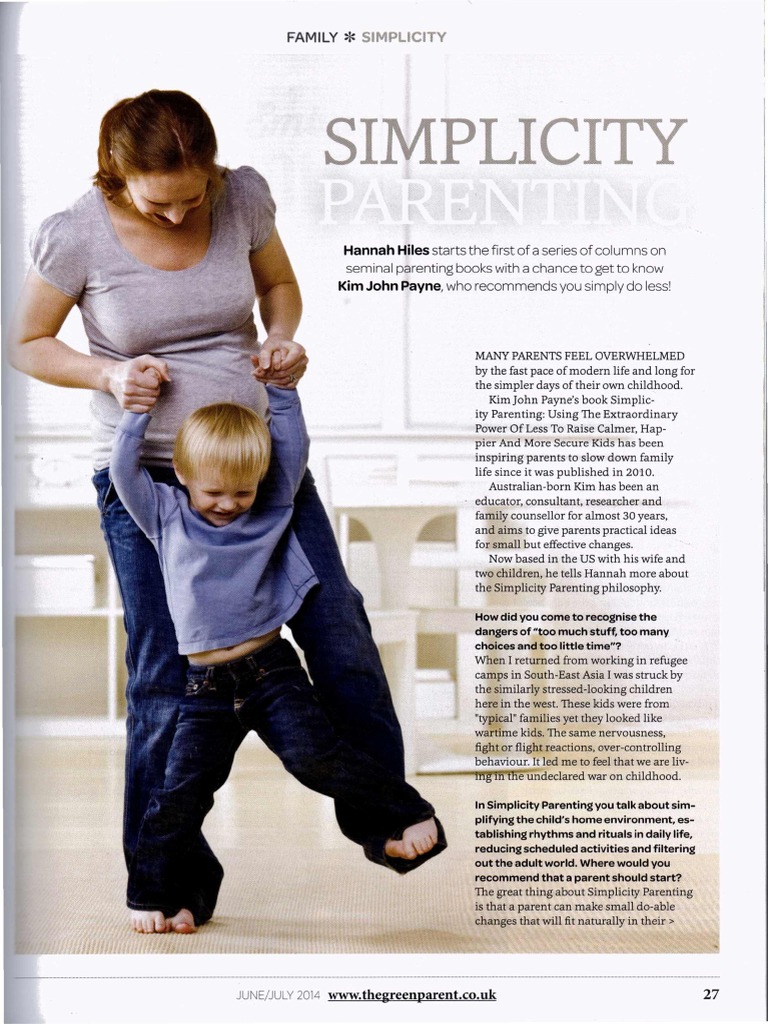 How Simplicity Parenting Can Help Overwhelmed Families | PDF ...