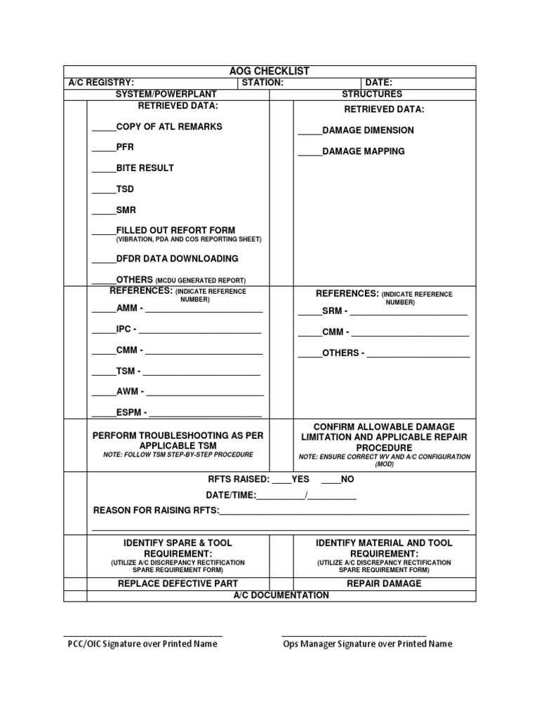Aog Checklist Final | PDF | Information Technology Management | Computing