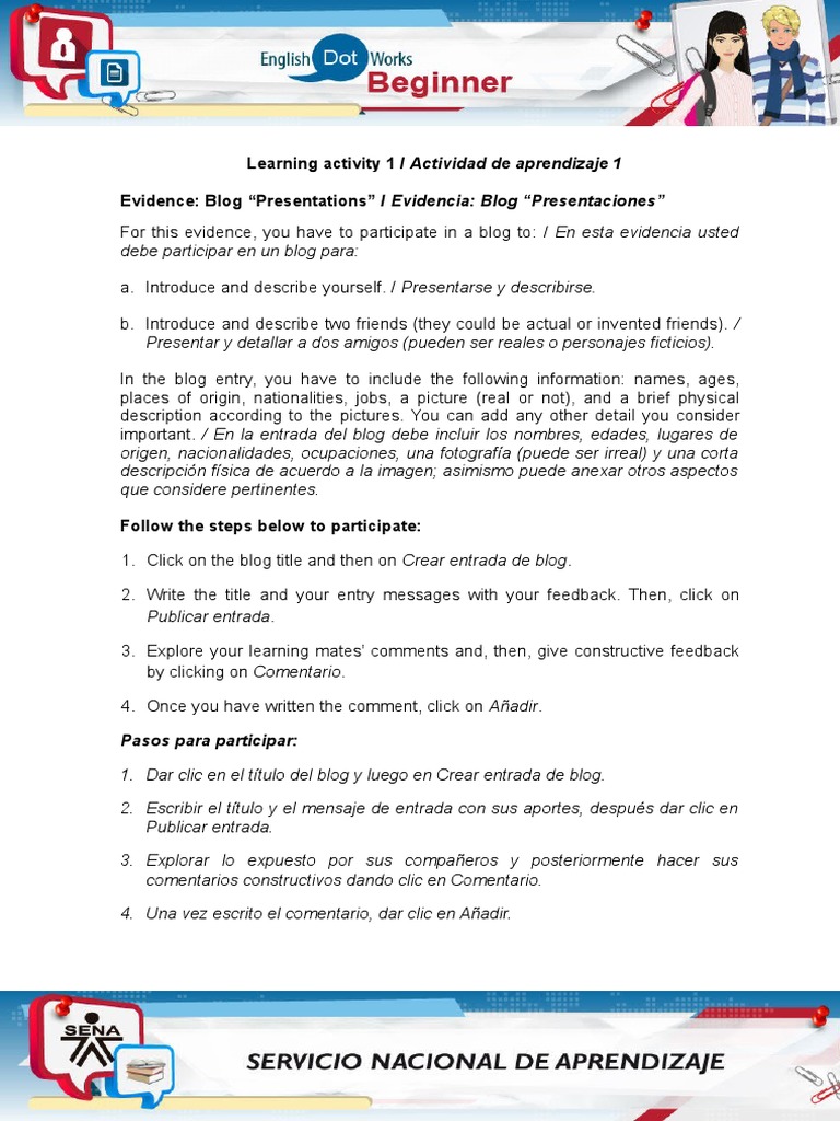 Blog Activity: Introduce Yourself & Friends | PDF | Self-Improvement