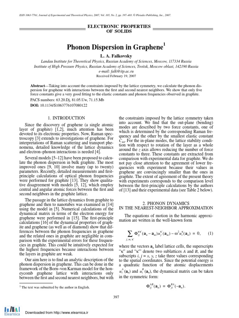 1 PDF | PDF | Graphene | Phonon