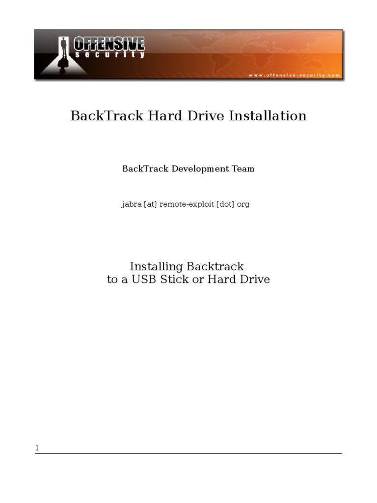 Backtrack HD Install | PDF | File System | Areas Of Computer Science