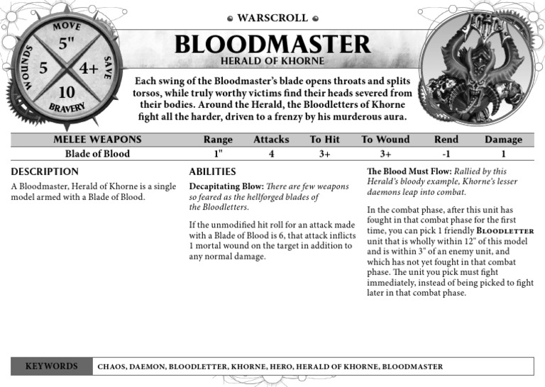 AoS Bloodmaster Herald of Khorne en | PDF | Leisure | Sports
