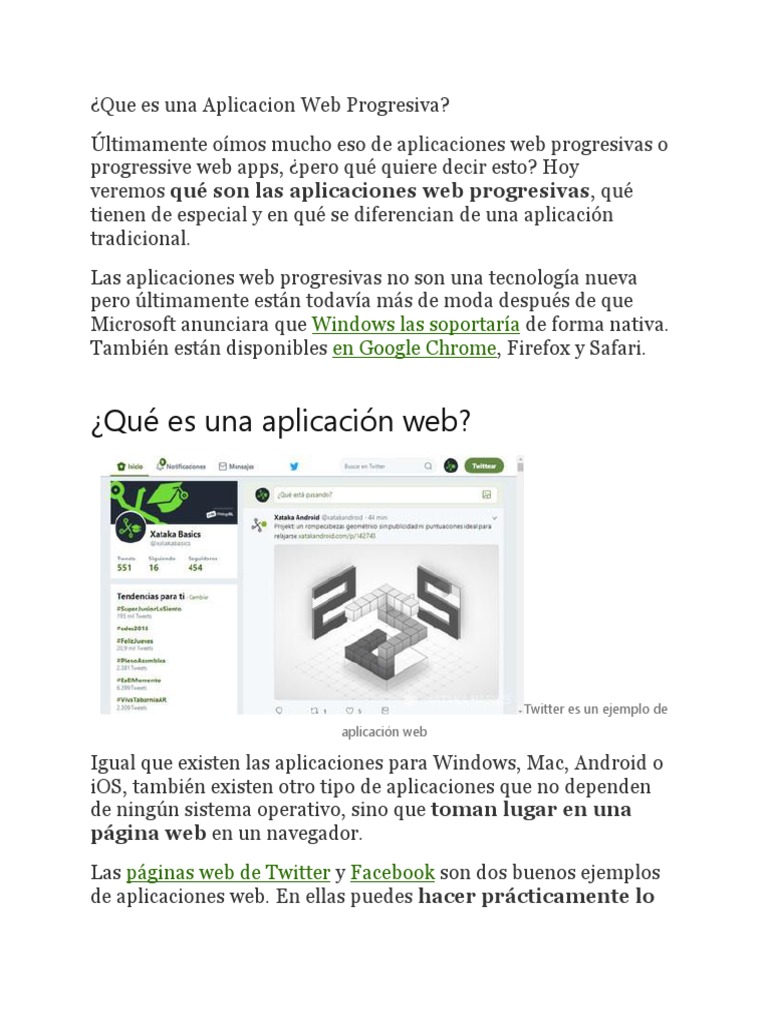 ¿Qué son las Aplicaciones Web Progresivas? | PDF | Aplicación movil ...