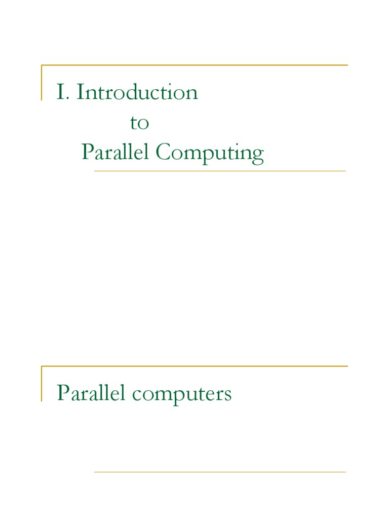 Introduction To Parallel Computing Pdf Parallel Computing Message Passing Interface