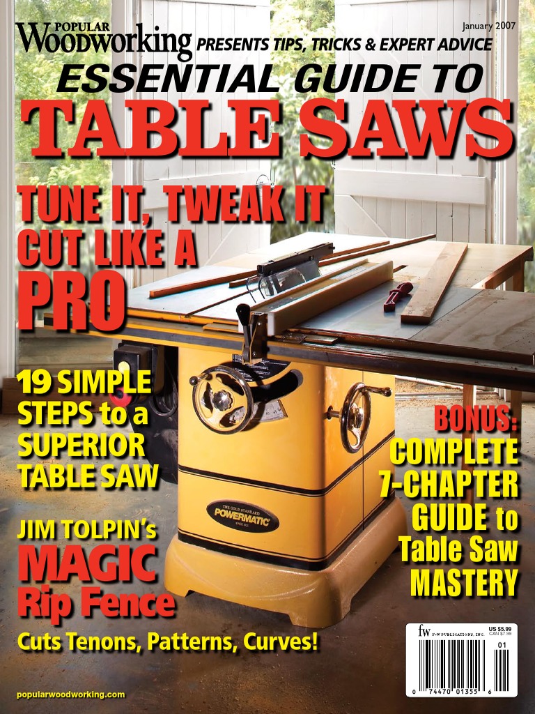 Essential Guide To Table Saws PDF | PDF | Belt (Mechanical) | Equipment