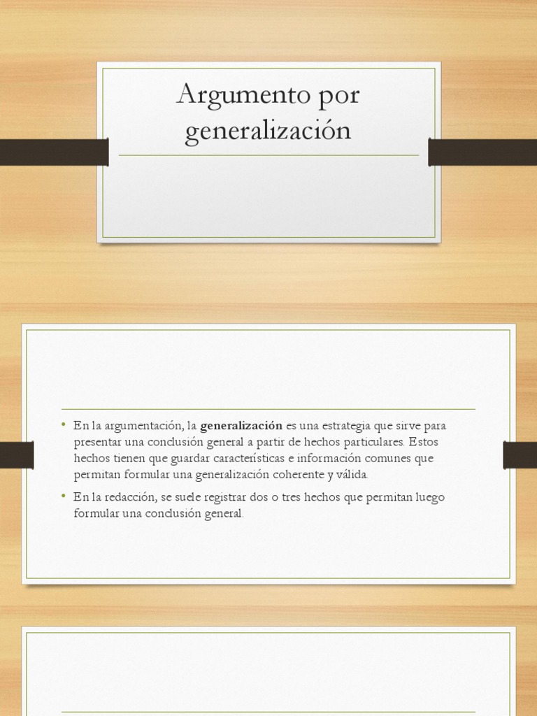 Argumento Por Generalización | PDF | Argumento | Mujer