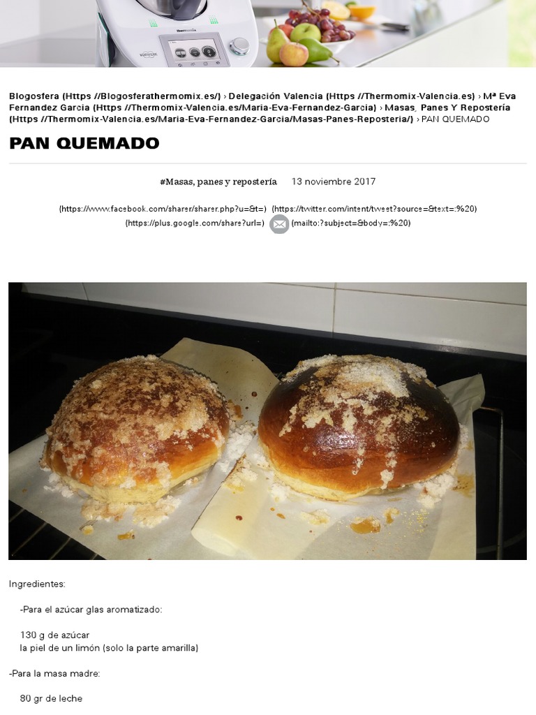 Pan Quemado Pan Quemado: #Masas, panes y repostería 13 noviembre 2017 ...