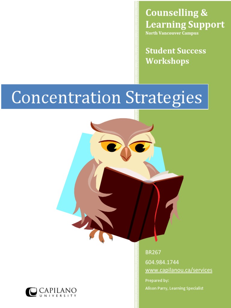 Concentration Strategies | PDF | Attention | Study Skills