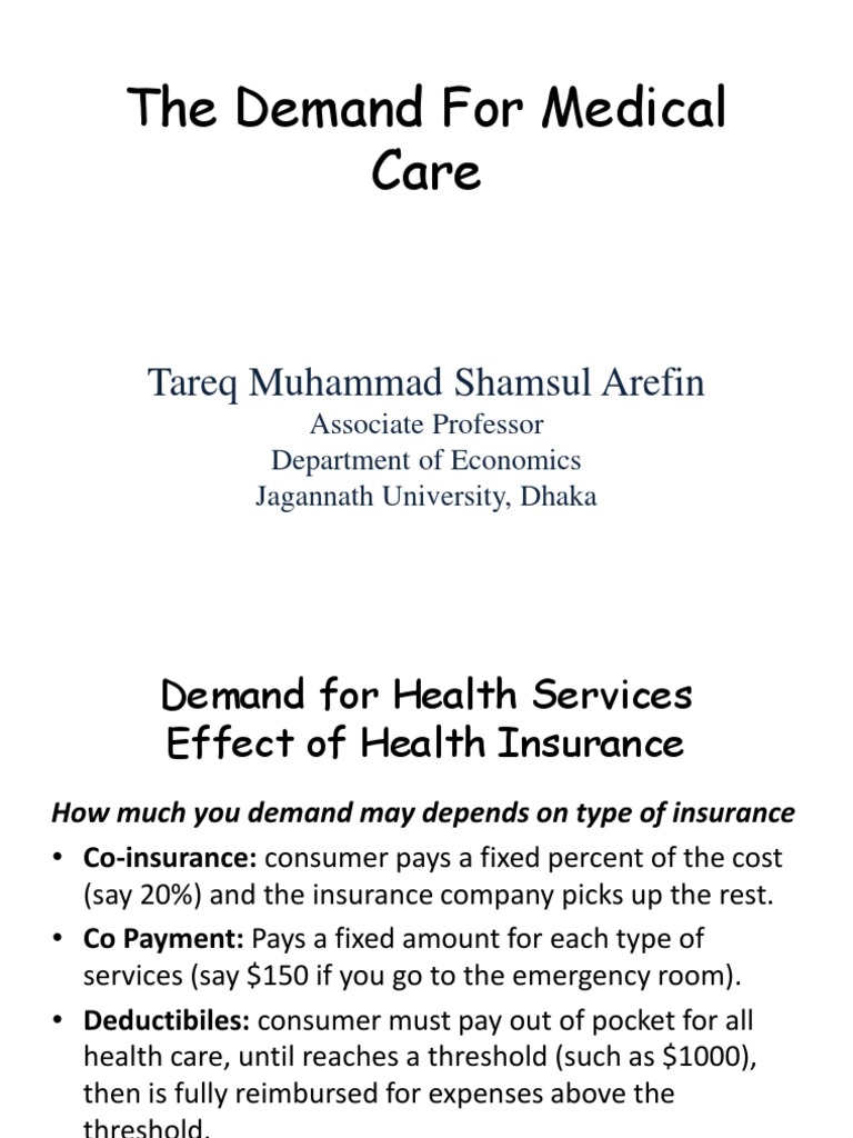 The Impact of Health Insurance on Medical Care Demand | PDF | Demand ...