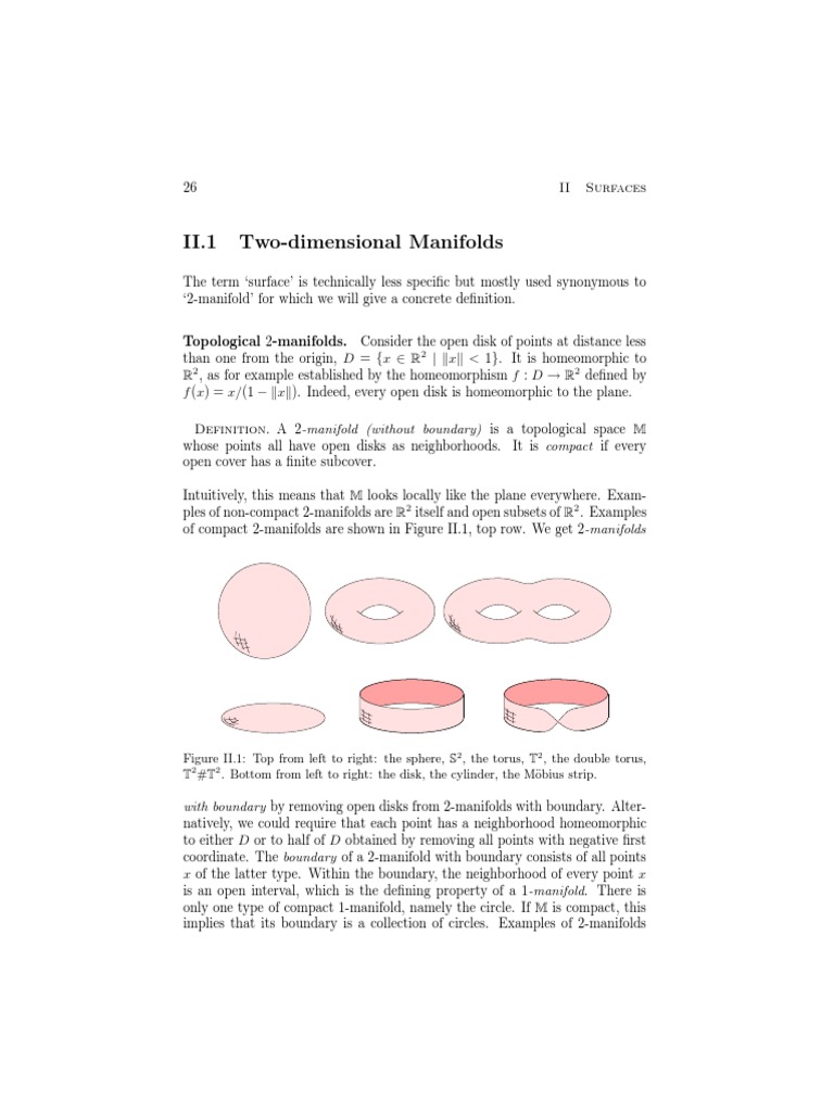 2 Dimensional Manifolds PDF | PDF | Manifold | Differential Topology