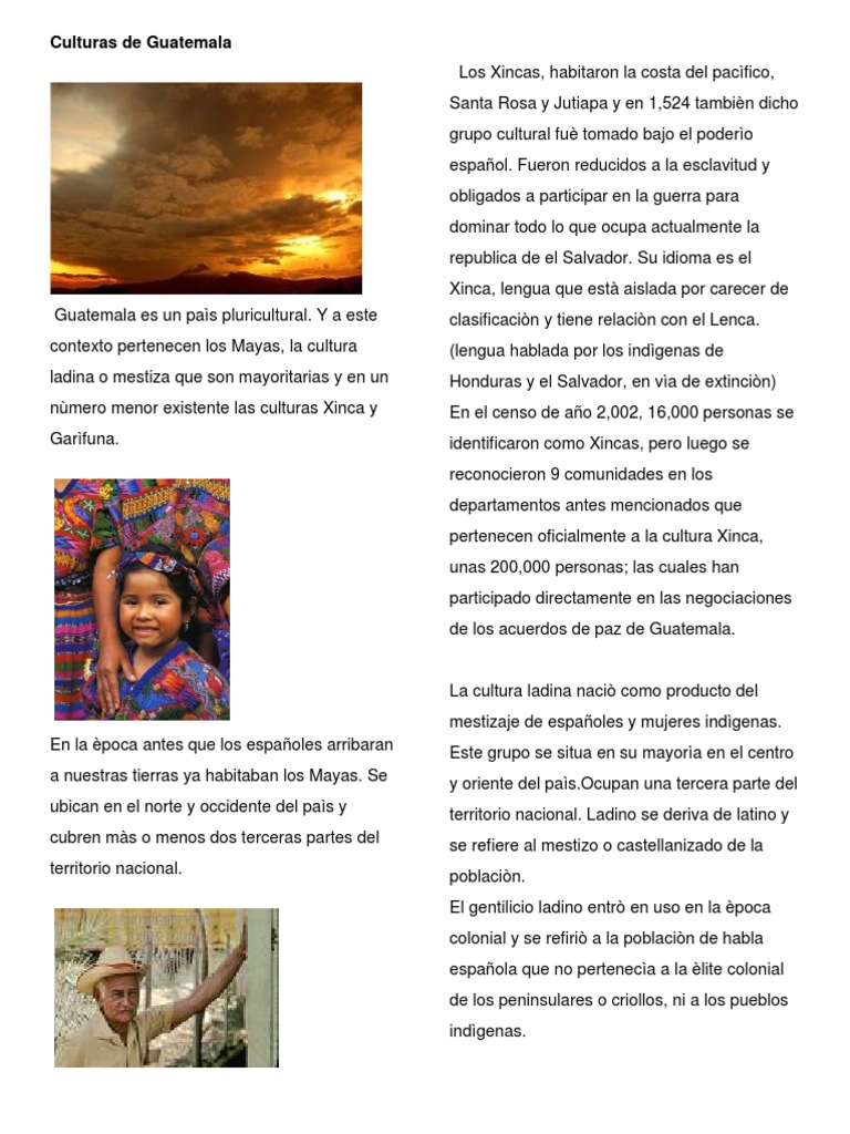 Culturas de Guatemala | PDF | Civilización maya | Idiomas