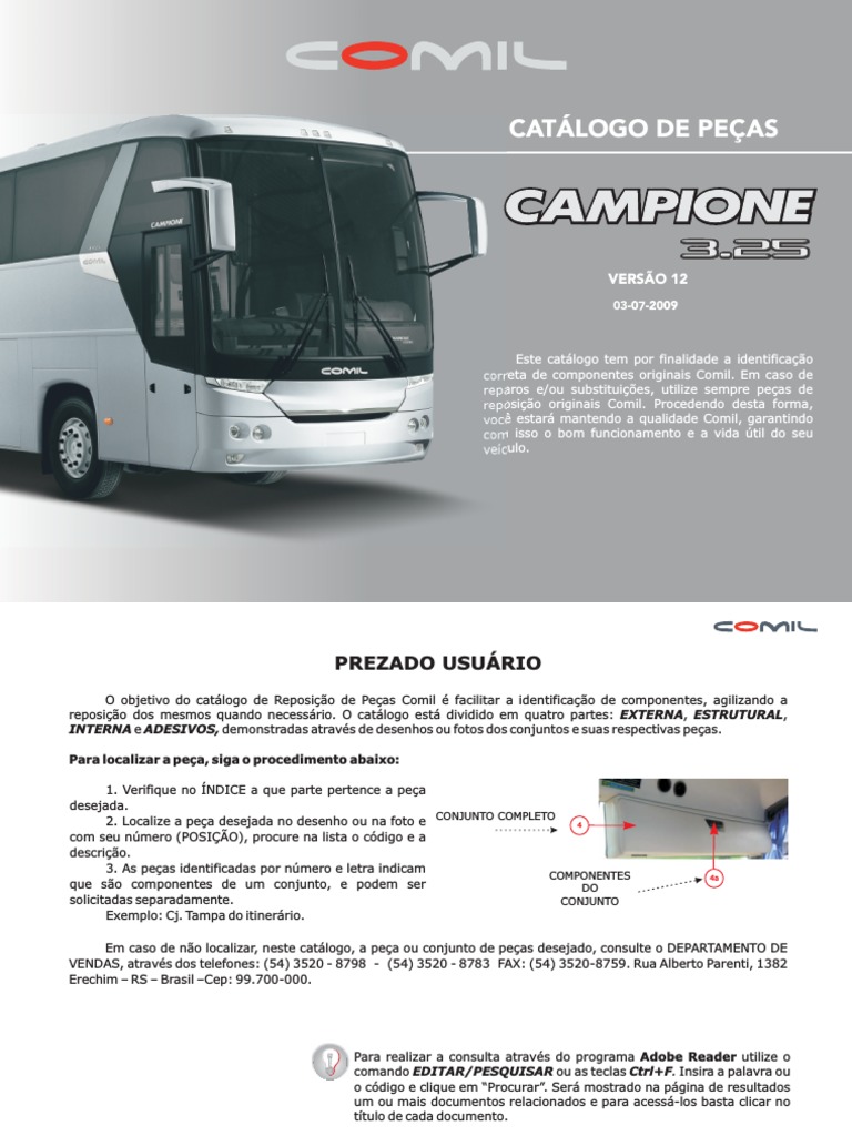 CATÁLOGO DE PEÇAS COMIL - 2006 A 2008 PDF | PDF | Veículos de rodas ...