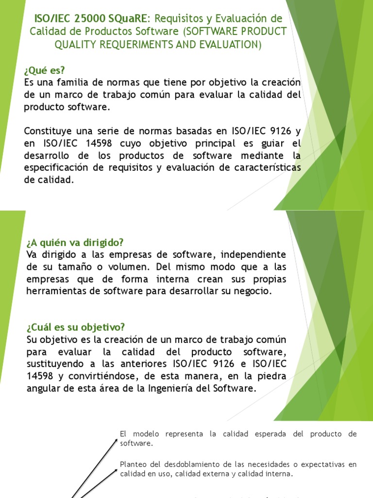Conceptos Básicos de Calidad ISO 25000 | PDF | Software | Calidad (comercial)