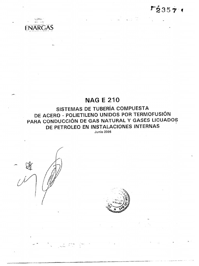 NAG E 210: Sistemas de Tubería para Gas | PDF