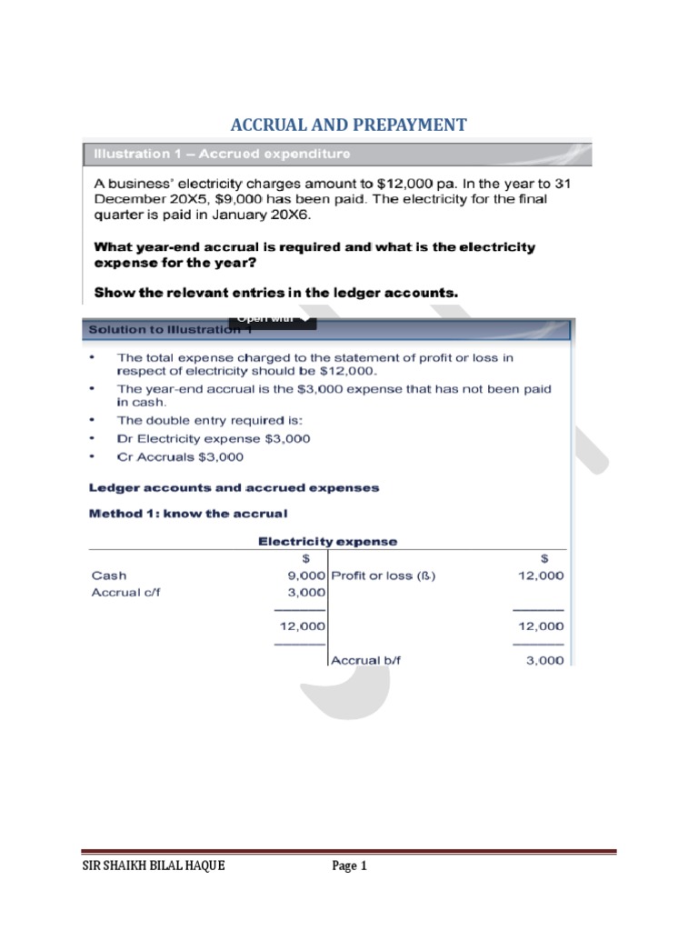 Accrual and Prepayment | PDF