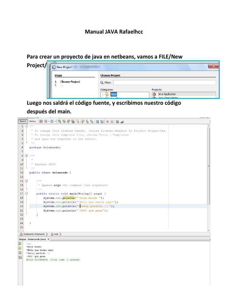 Manual JAVA y Ejercicio PDF | PDF | Java (lenguaje de programación ...