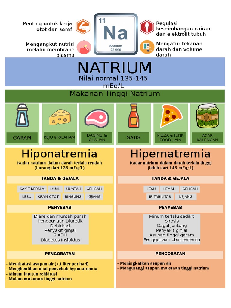 Natrium: Hipernatremia Hiponatremia | PDF | Medical Specialties ...