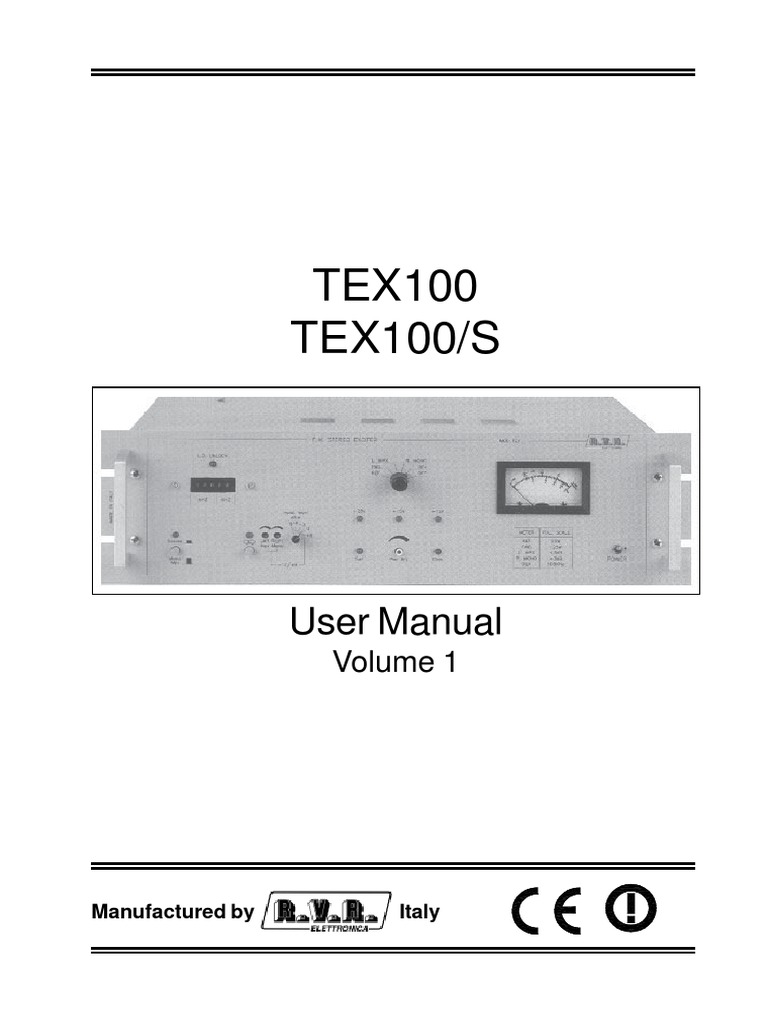 TEX100 - EN (Vol 1) | PDF | Electrical Connector | Amplifier