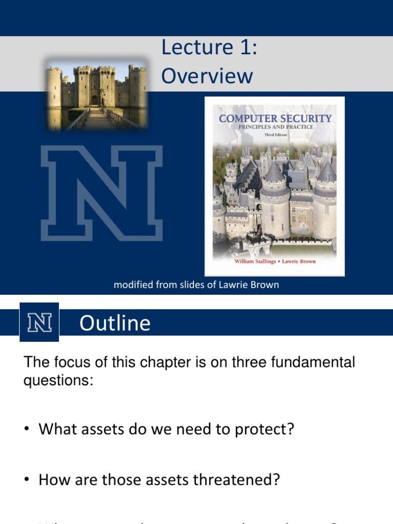 Lecture 1: Computer Security Overview | PDF | Information Security | Vulnerability (Computing)