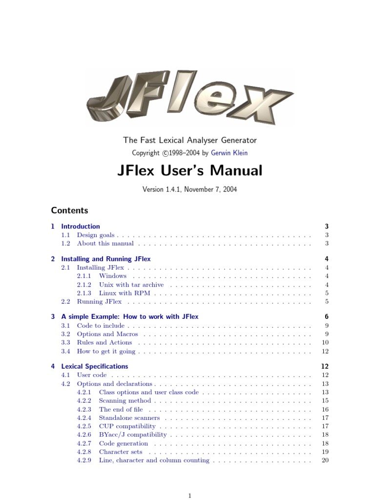 Manual JFlex | Download Free PDF | Class (Computer Programming) | Method (Computer Programming)