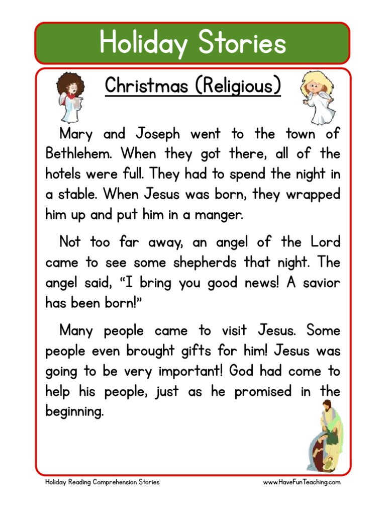 Holiday Reading Comprehension: Christmas | PDF