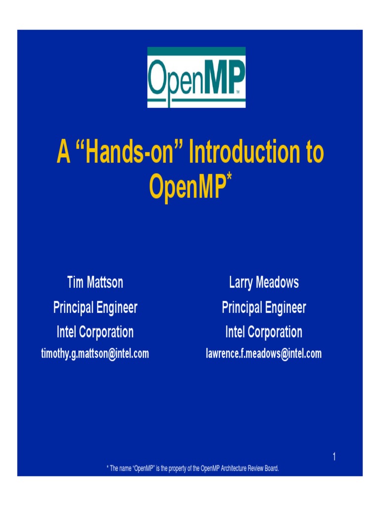 Omp Hands On SC08 PDF | PDF | Computer Programming | Software Engineering