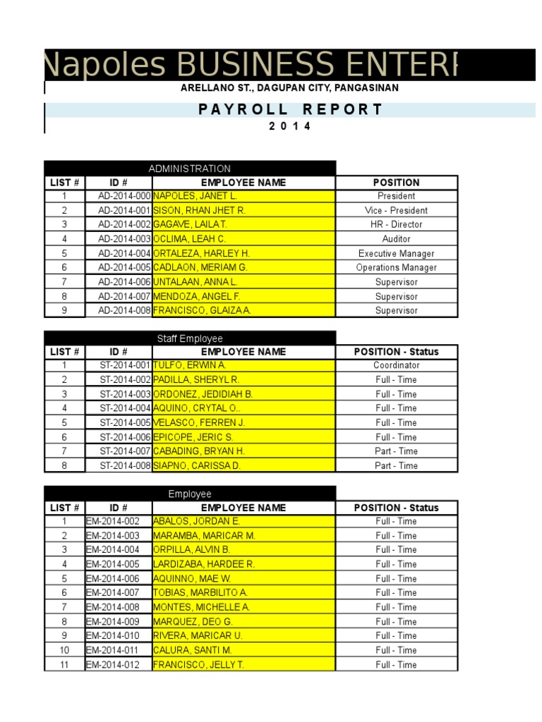 1 Payroll System | PDF | Human Resources | Services (Economics)