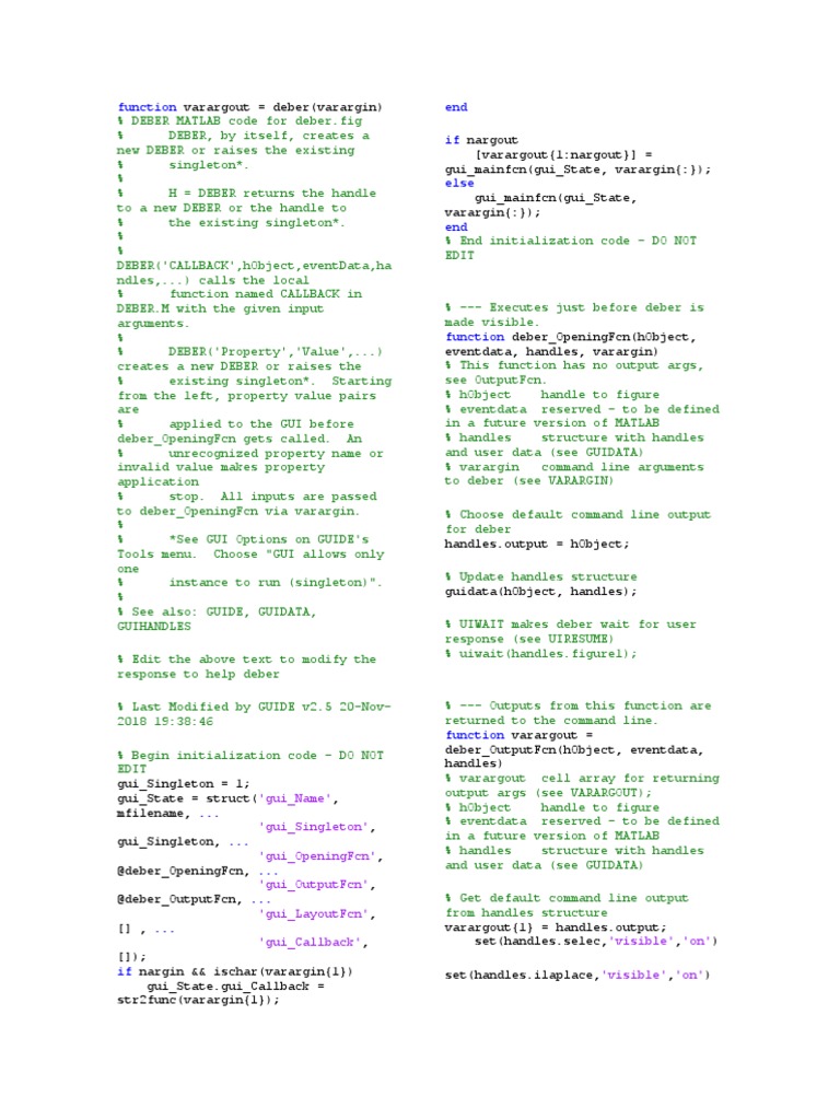 Function Varargout | PDF | Object (Computer Science) | Matlab