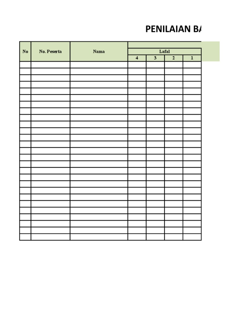 Poetry Reading Evaluation Scores | PDF