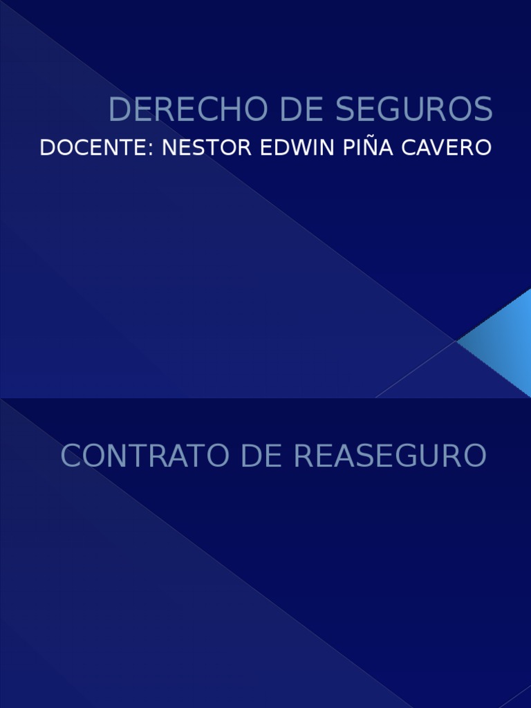 Contrato de Reaseguro | PDF | Reaseguro | Póliza de seguros
