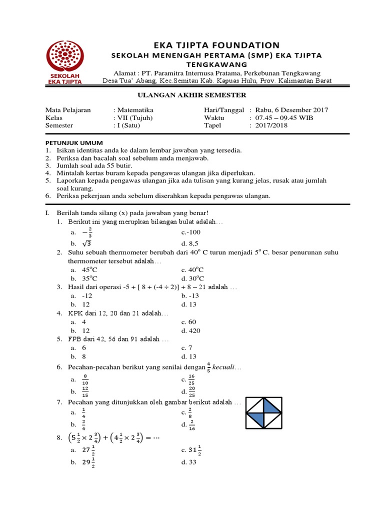 Soal Uts MTK I | PDF